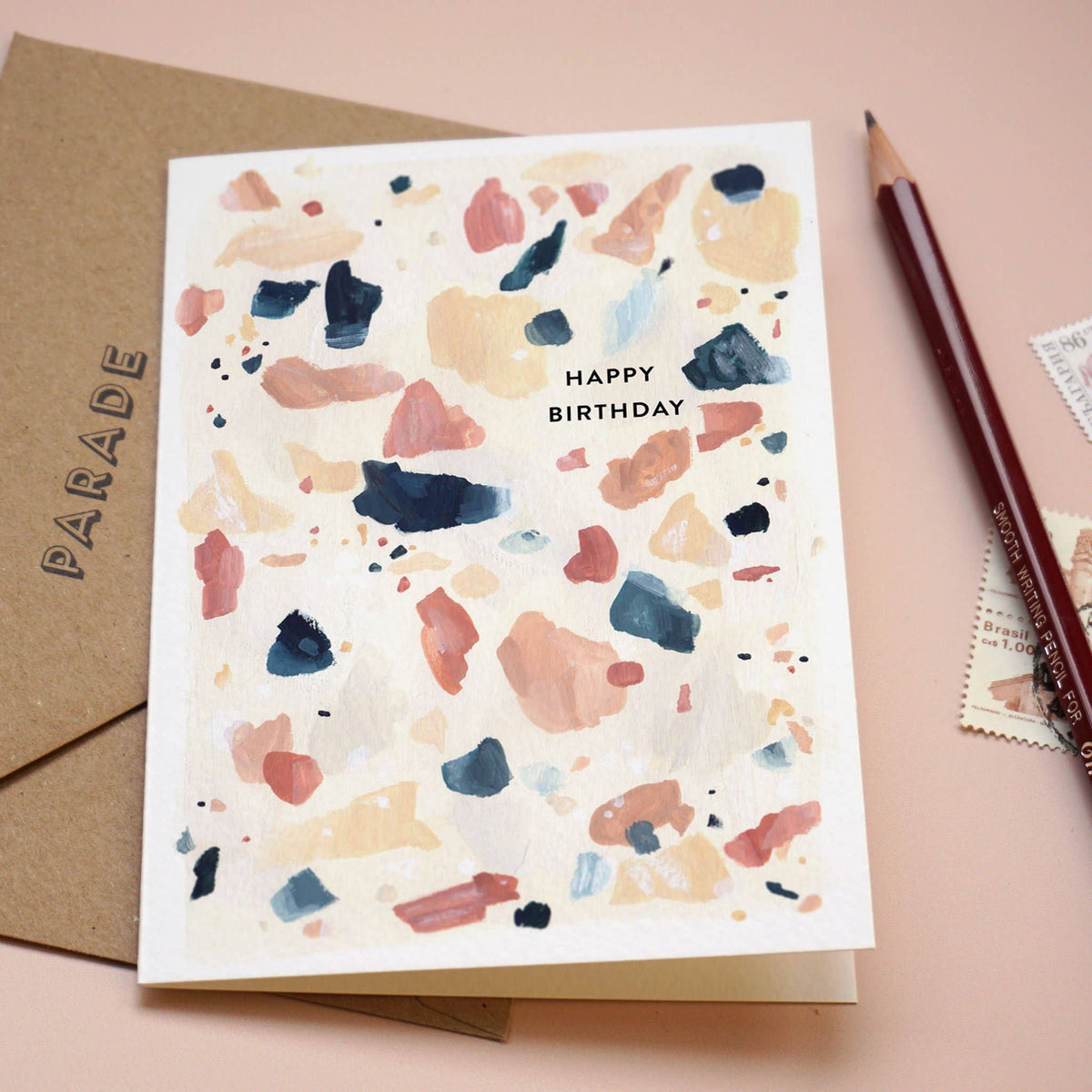 Terrazzo Birthday Card – Pippin Gifts Ltd