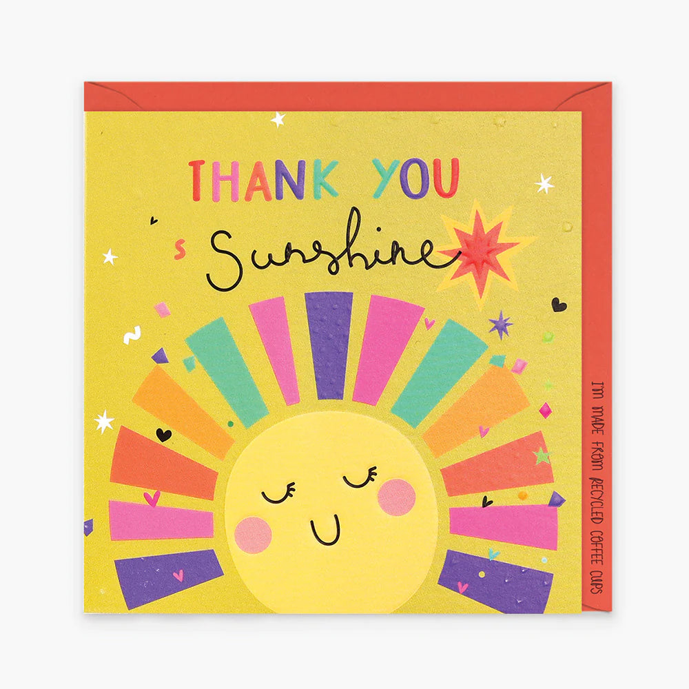 Thank You Sunshine card – Pippin Gifts Ltd