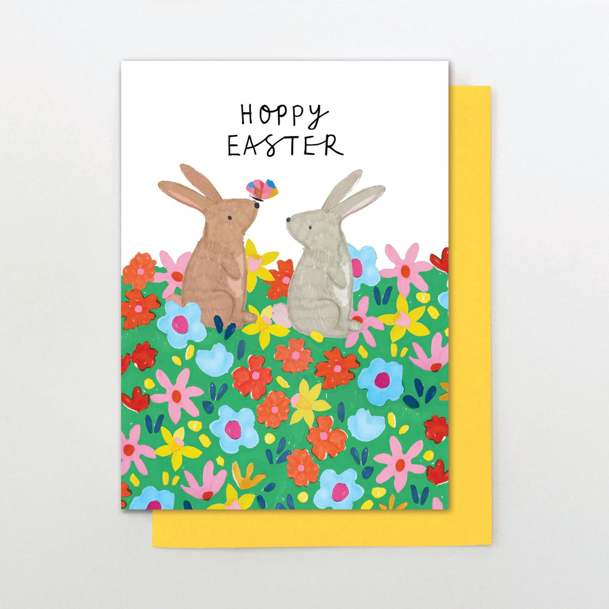 Hoppy Easter Bunnies & Butterfly Easter Card – Pippin Gifts Ltd