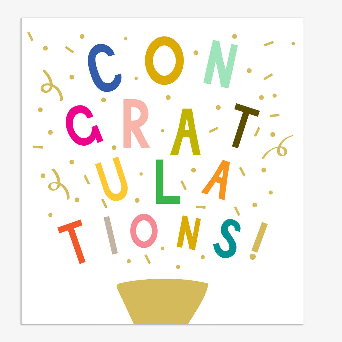 Congratulations party popper – Pippin Gifts Ltd