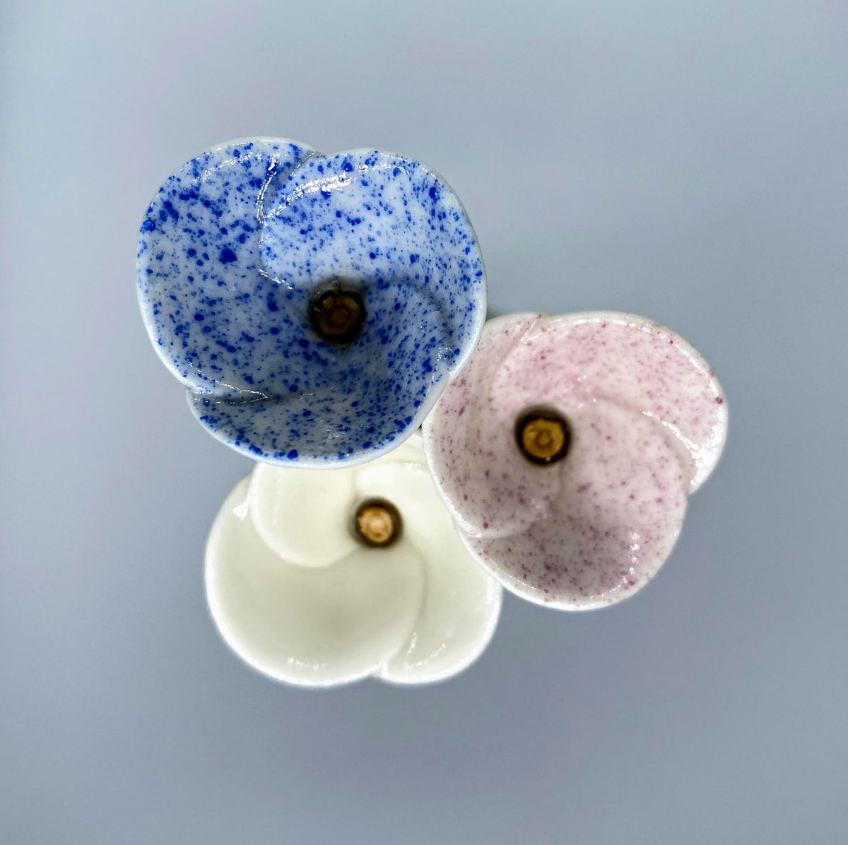 Porcelain Flowers - set of three – Pippin Gifts Ltd