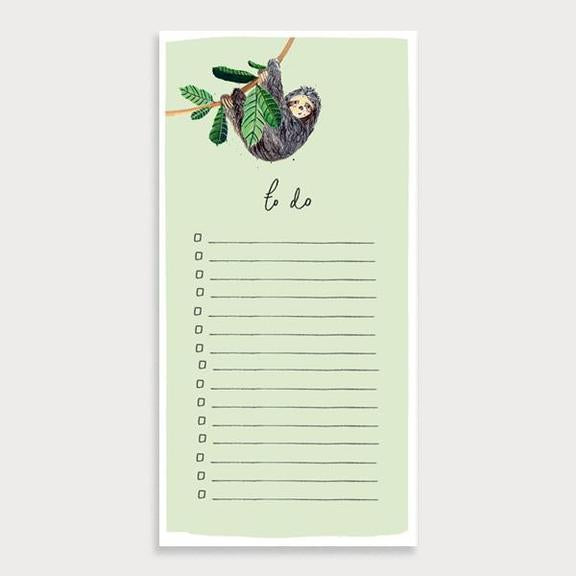 Sloth To Do List Notepad – Pippin Gifts Ltd