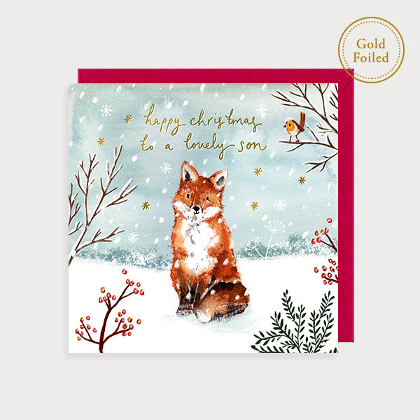 Christmas Card Son Fox – Pippin Gifts Ltd